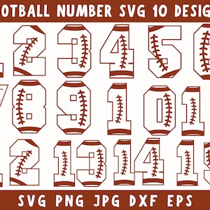 Football Numbers Svg,png, Numbers Svg Bundle, Football Numbers Png ...