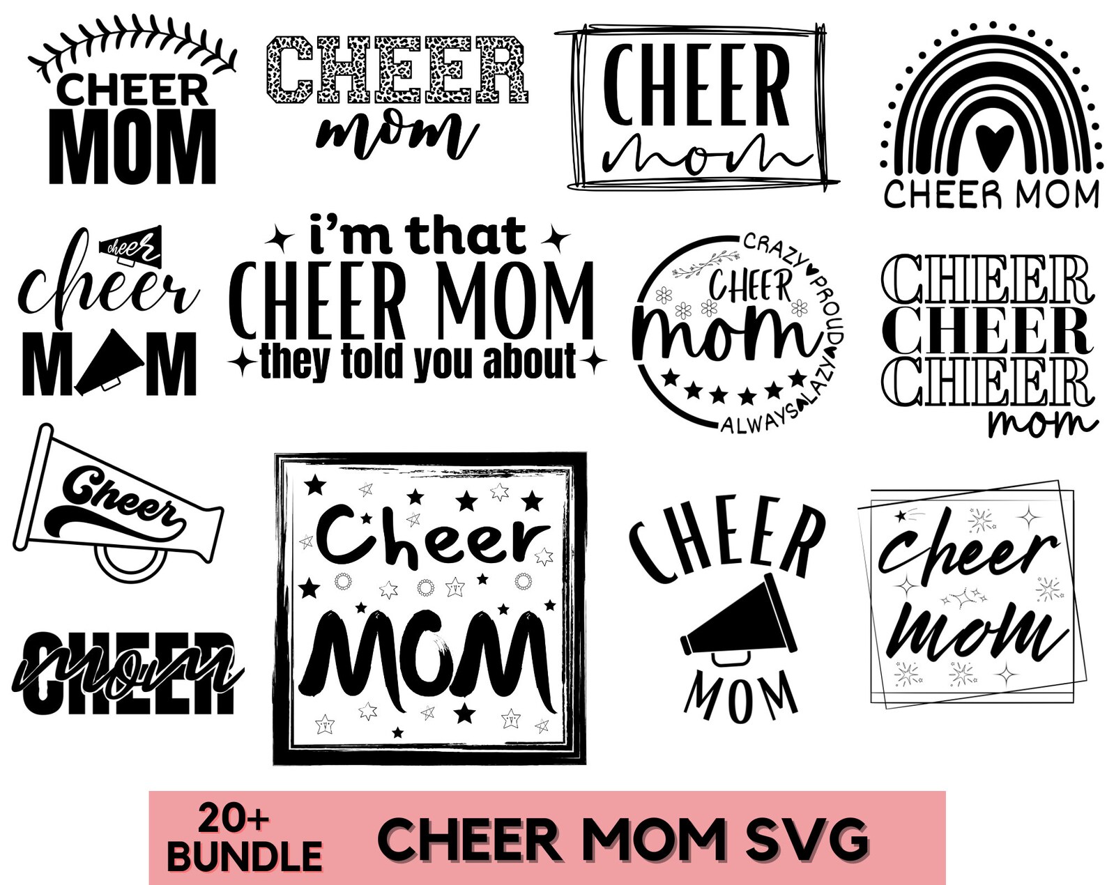 Cheer Mom Svg Png Bundle, Cheerleader Svg, Cheer Mama Svg, Cheer Shirt ...