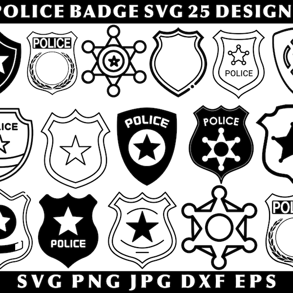 Police Badge Svg - Etsy