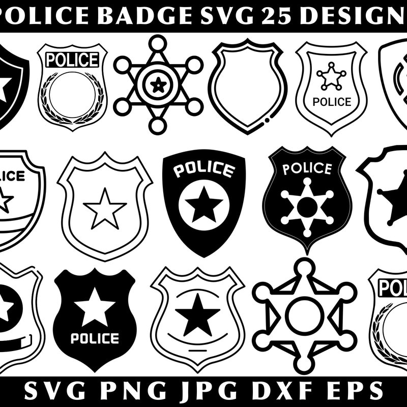 Police Badge Svg - Etsy