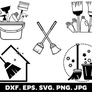 Cleaning Svg Bundle, House Cleaning Files, Cleaning Service Svg, Vector ...