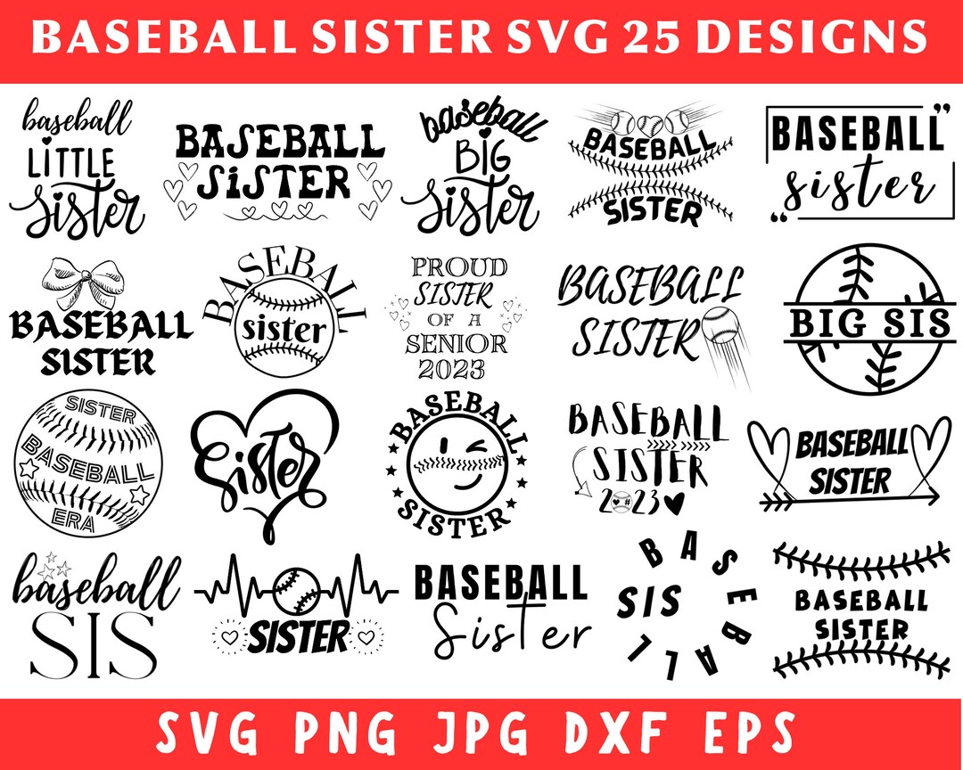 Baseball Sister Svg Bundle, Baseball Clipart, Baseball Sister Png ...
