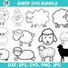 Sheep Svg Png Bundle, Sheep Png, Sheep Clipart, Animal Svg Bundle, Svg ...