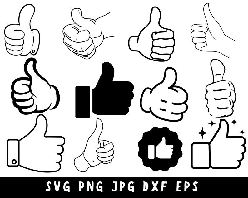 25 Thumbs up Svg / Png / Dxf Files Most Popular Svg - Etsy