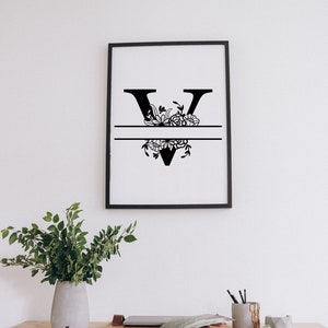 Alphabet Split Monogram Svg Bundle, Split Monogram Letters Svg, Last ...