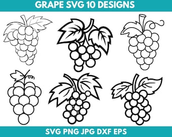 Grape SVG, Wine Svg Bundle, Fruit SVG, Grape Cricut, Grape Vector, Grape Digital Download, Grape ...