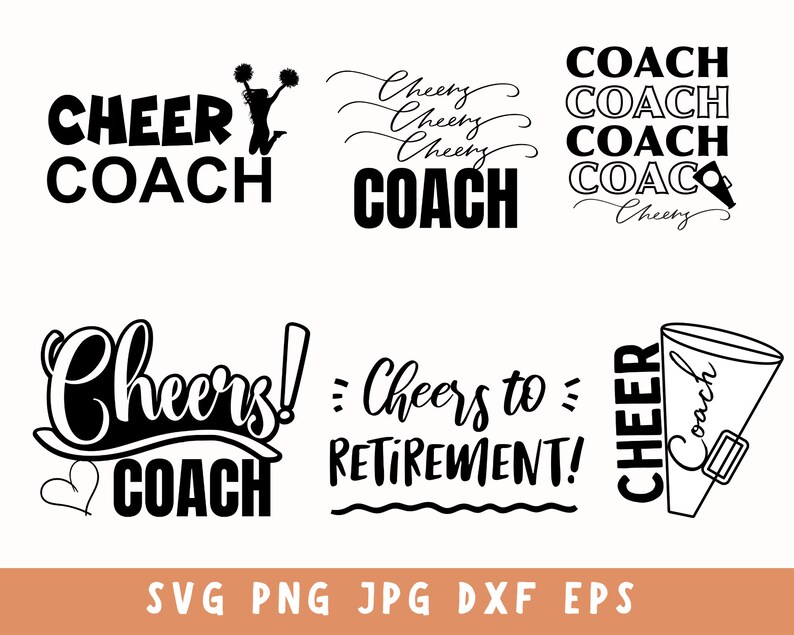 Cheer Coach Svg, Cheer Coach Png, Cheer Coach Clipart, Positive Quote ...