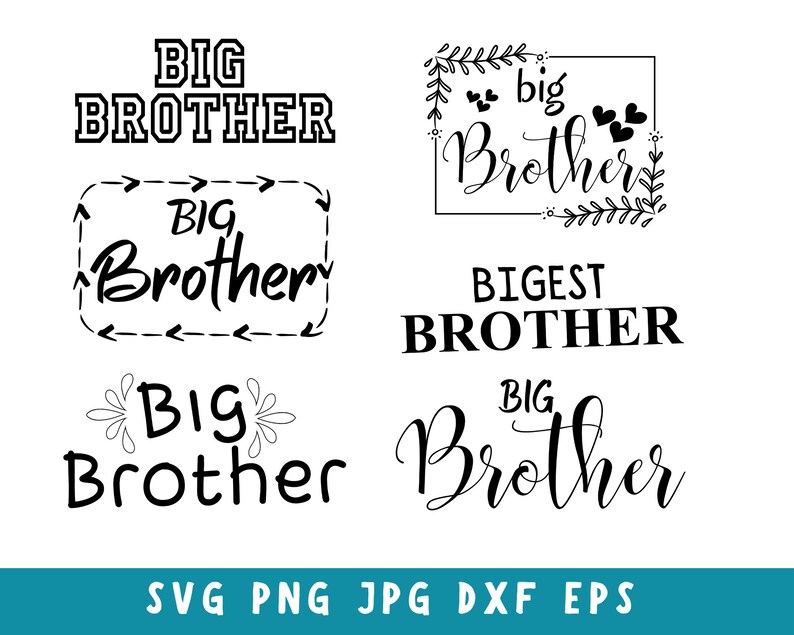Big Brother Svg Bundle, Big Brother Png, Big Bro Clipart, Big Brother ...