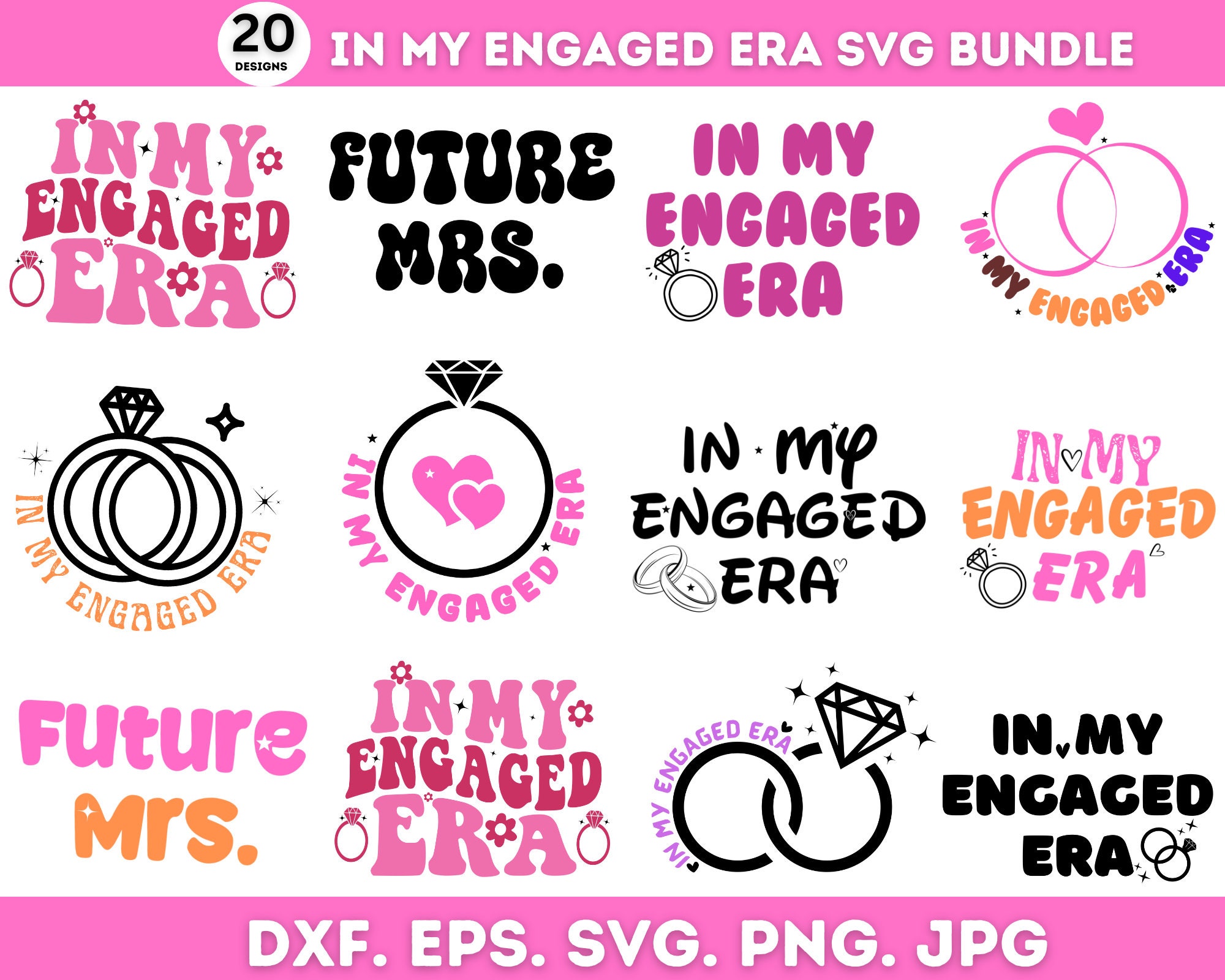 In My Engaged Era Svg Bundle, Engaged Era Png, Engagement Gift for Her ...