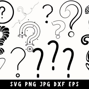 30 + Digital Designs Question Mark Svg Png Bundle, Silhouette / Cricut ...