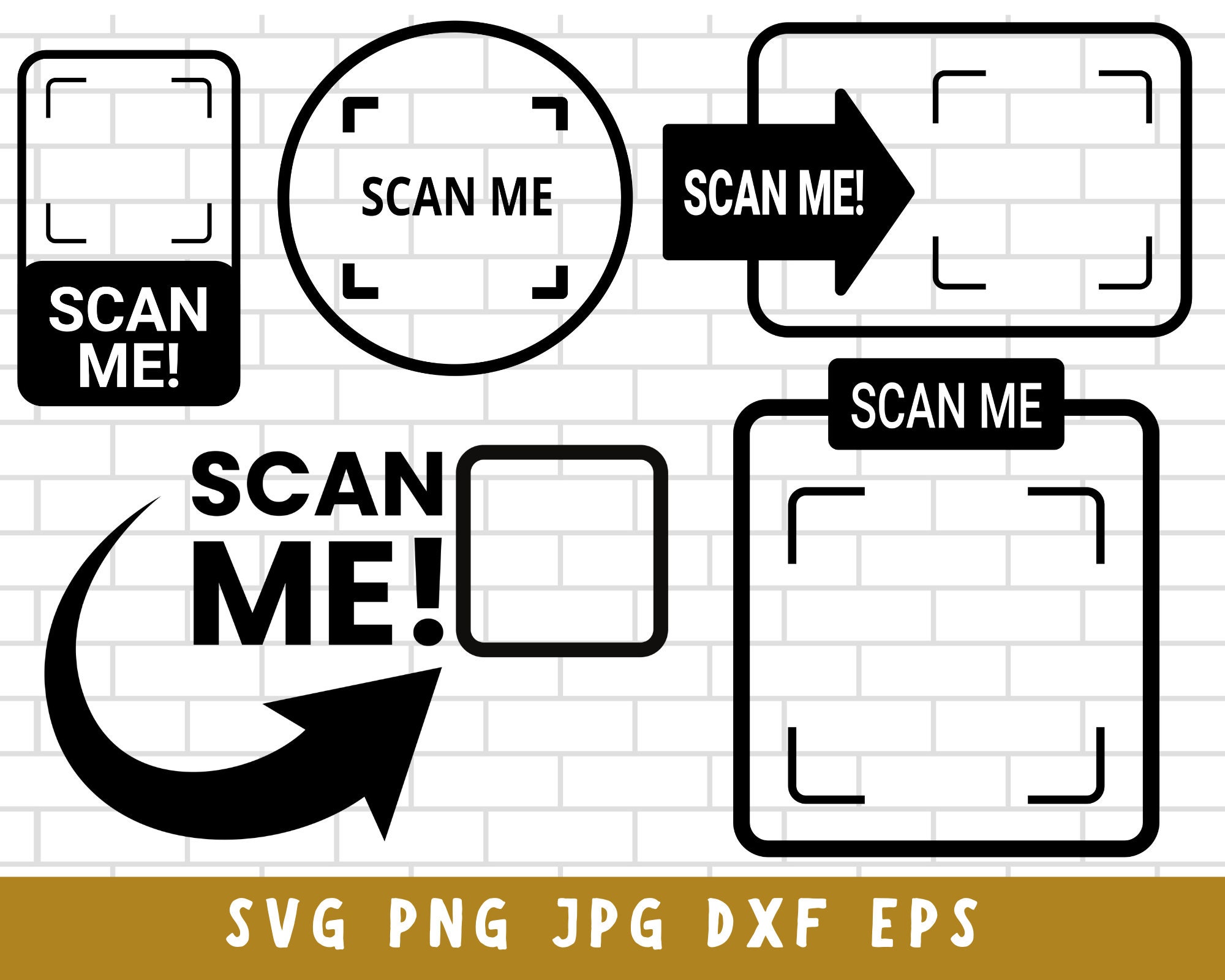20 Designs Scan Me Svg Png Bundle, Commercial Use Svg, Svg Files, Funny ...