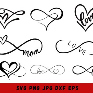 Infinity Heart Svg, Heart Outline Svg, Heart Png, Infinity Dxf ...