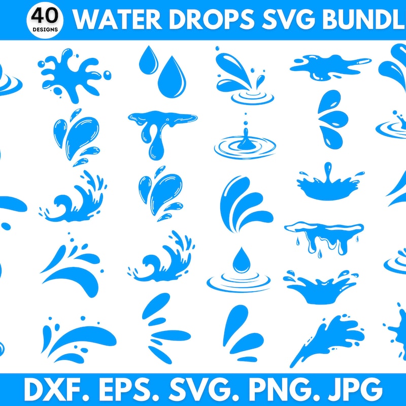 Water Splash Vector - Etsy