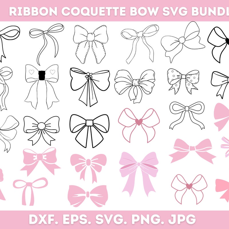 Hair Bow Svg - Etsy