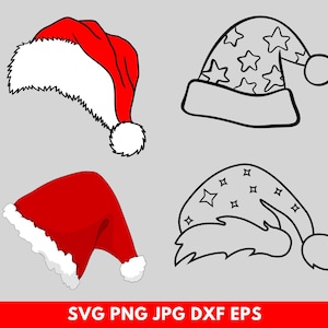 28+ Santa Hat Svg, Christmas Hat Svg, Christmas Svg File, Svg Files for ...