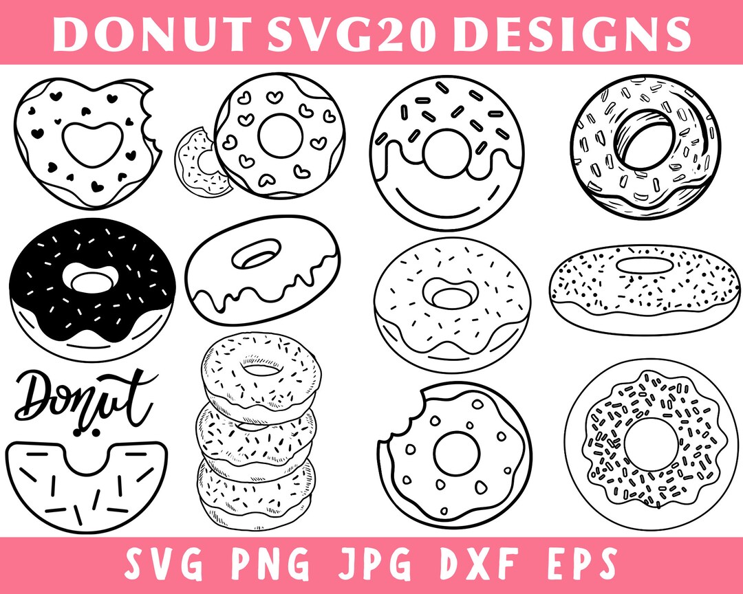 Donut Svg Bundle, Donut Clipart, Donut Png, Donut Birthday, Svg Files ...