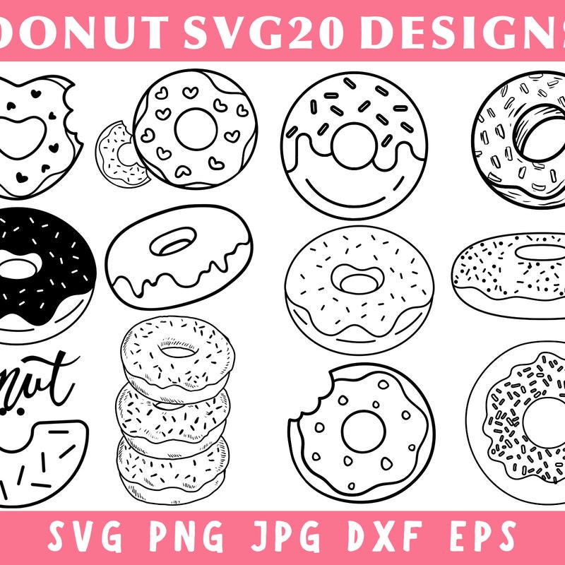 Donut Svg - Etsy