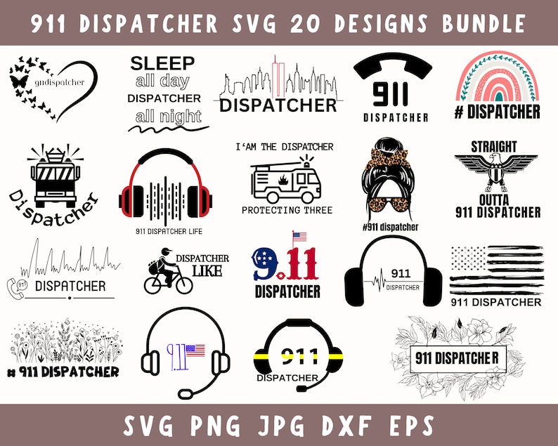 911 Dispatcher Svg, Dispatcher Svg Bundle, 911 Dispatcher Png ...