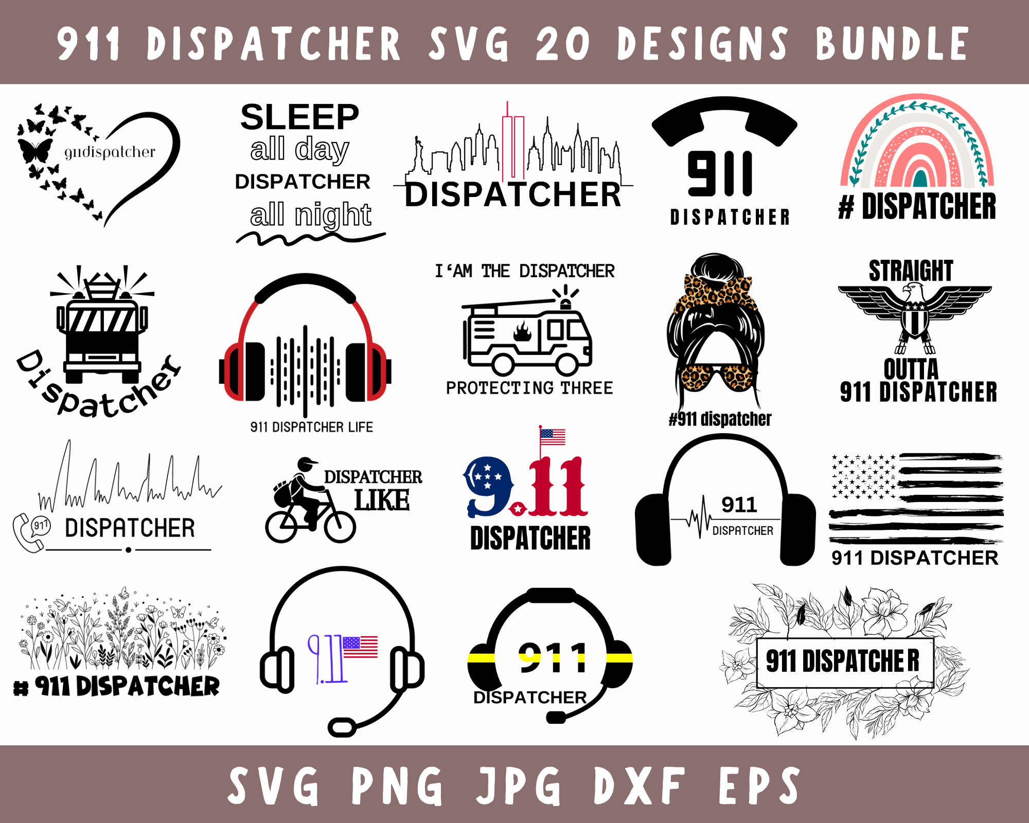 911 Dispatcher Svg, Dispatcher Svg Bundle, 911 Dispatcher Png ...