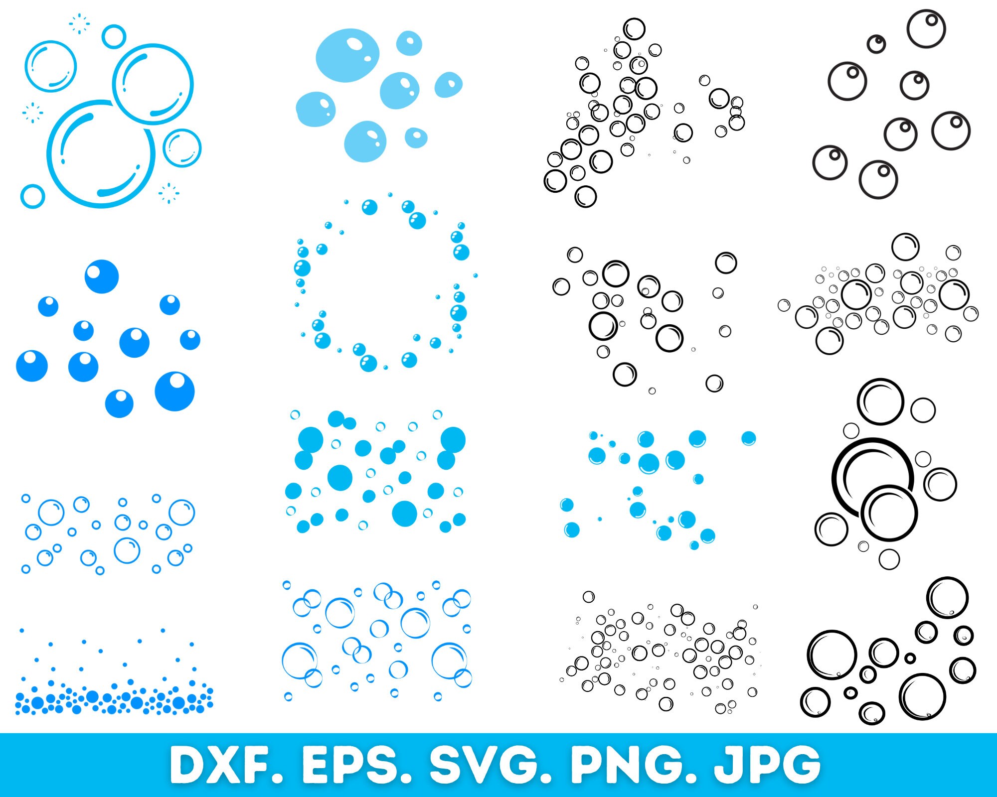 Bubbles Svg Bundle, Bubbles Png, Bubbles Dxf, Bubbles Clipart, Bubbles ...