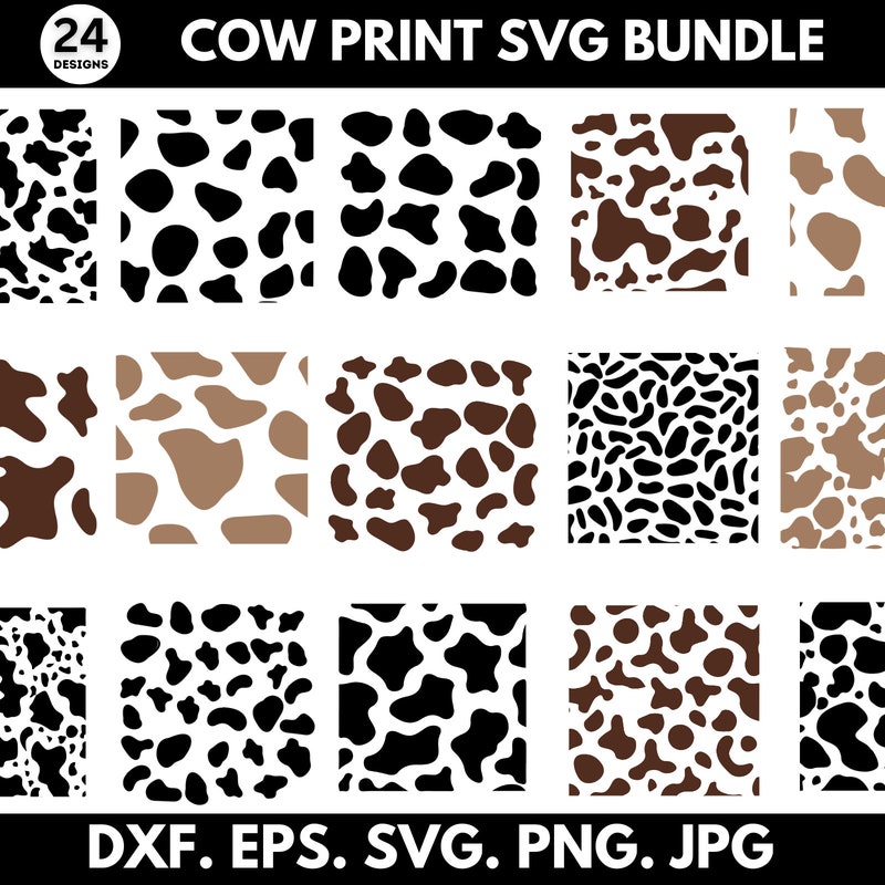 Cow Print Svg - Etsy