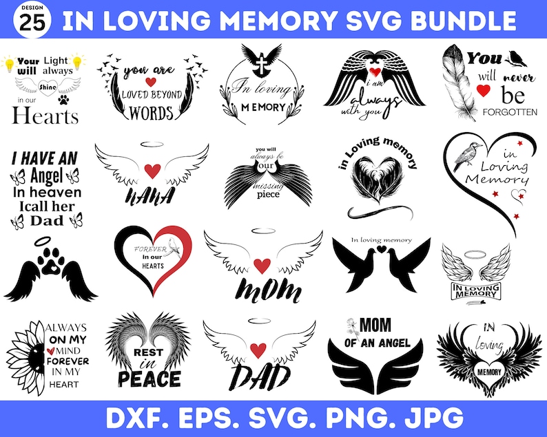 In Loving Memory Svg, Rest in Peace Svg, Memorial Day Svg, in Loving ...