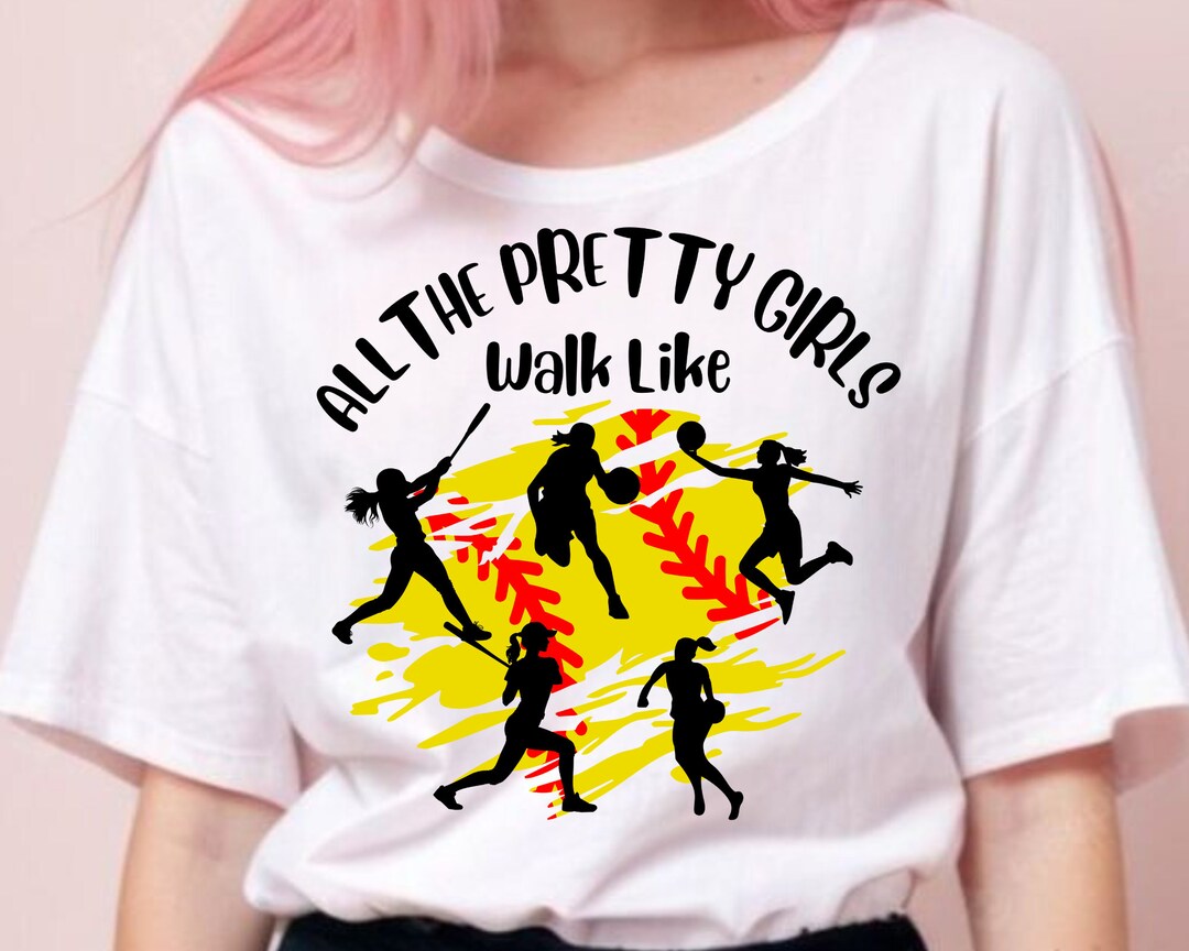 Sports Lover Girls Shirt Svg, Women's All the Pretty Girls Svg ...