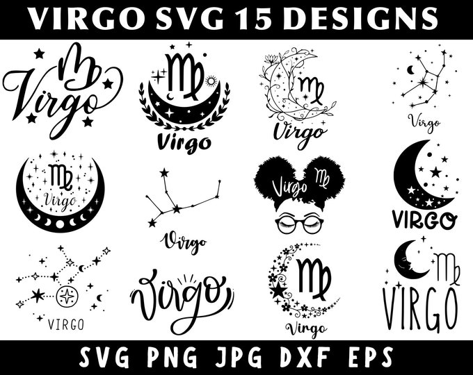 Virgo Sign SVG, Virgo PNG, Virgo Svg, Zodiac Signs SVG, Astrology Signs ...