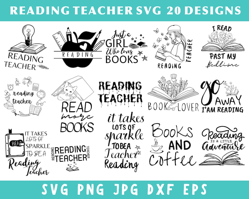 Reading Teacher Svg, Reading Teacher Png, Reading Teacher Clipart ...
