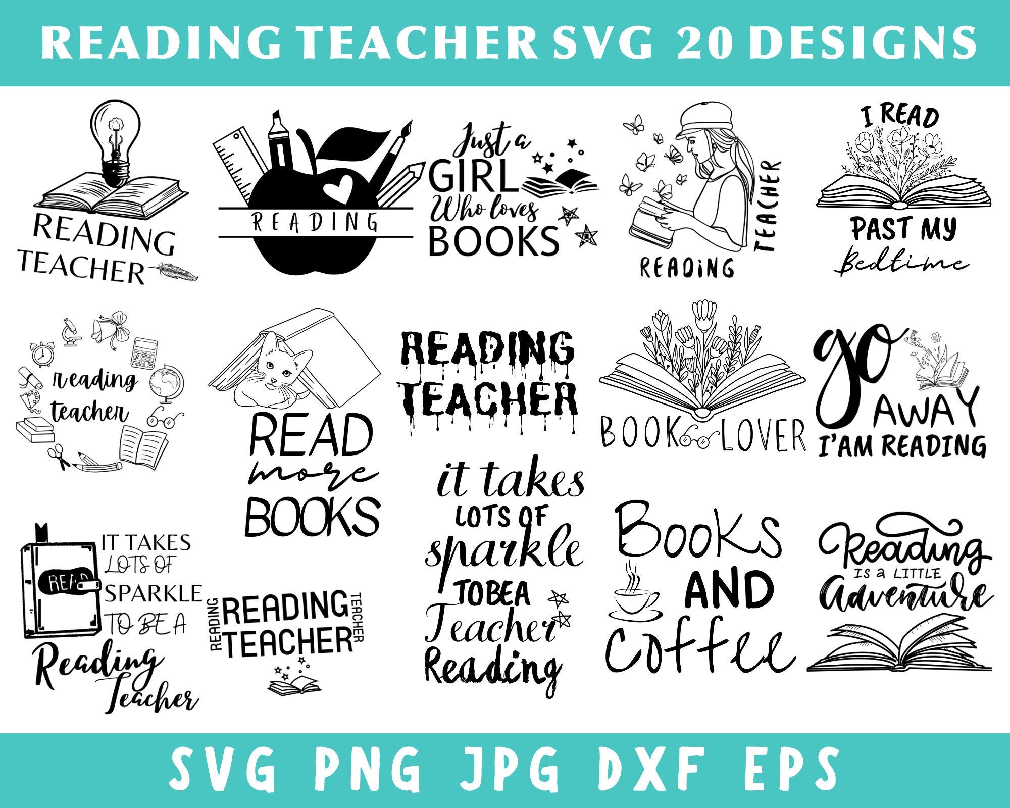 Reading Teacher Svg, Reading Teacher Png, Reading Teacher Clipart ...