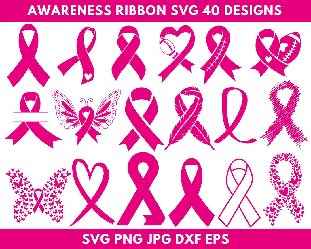 Awareness Ribbon Svg, Cancer Awareness Ribbon Png, Breast Cancer Svg ...