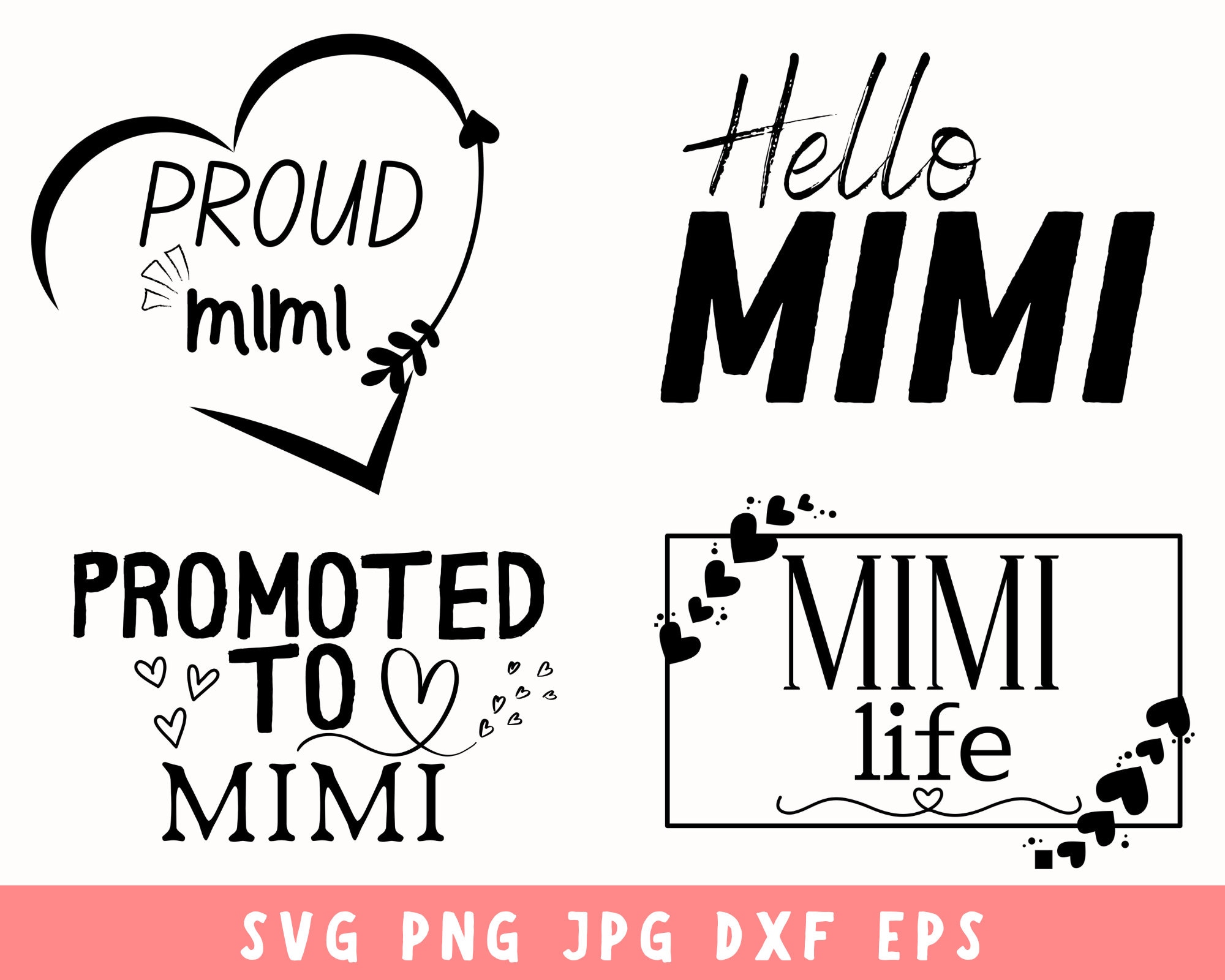 Mimi Svg Bundle, Mimi Svg Files, Mimi Shirt Svg, Best Mimi Ever Svg ...
