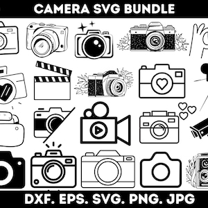 Camera Svg Bundle, Camera Cricut, Camera Svg Cut Files, Camera ...