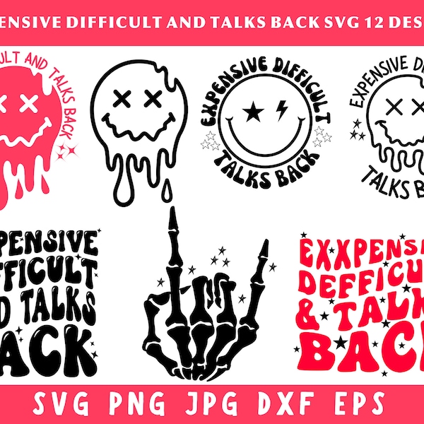 Expensive Difficult and Talk Back Png - Etsy
