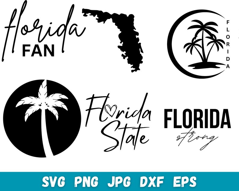 Florida State Svg Bundle, Florida State Png, Florida Clipart, Florida ...
