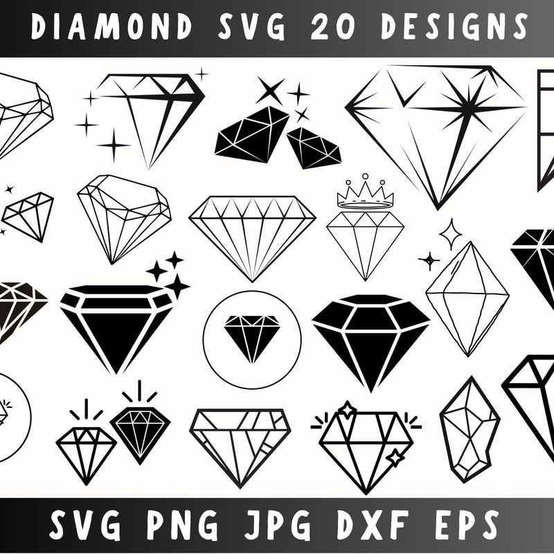 Diamond Svg - Etsy