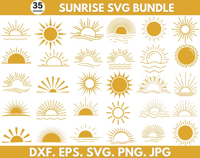 Sunrise Svg Png, Sun Svg Cricut, Sunrise Clipart, Sunrise Cut File, Sun ...