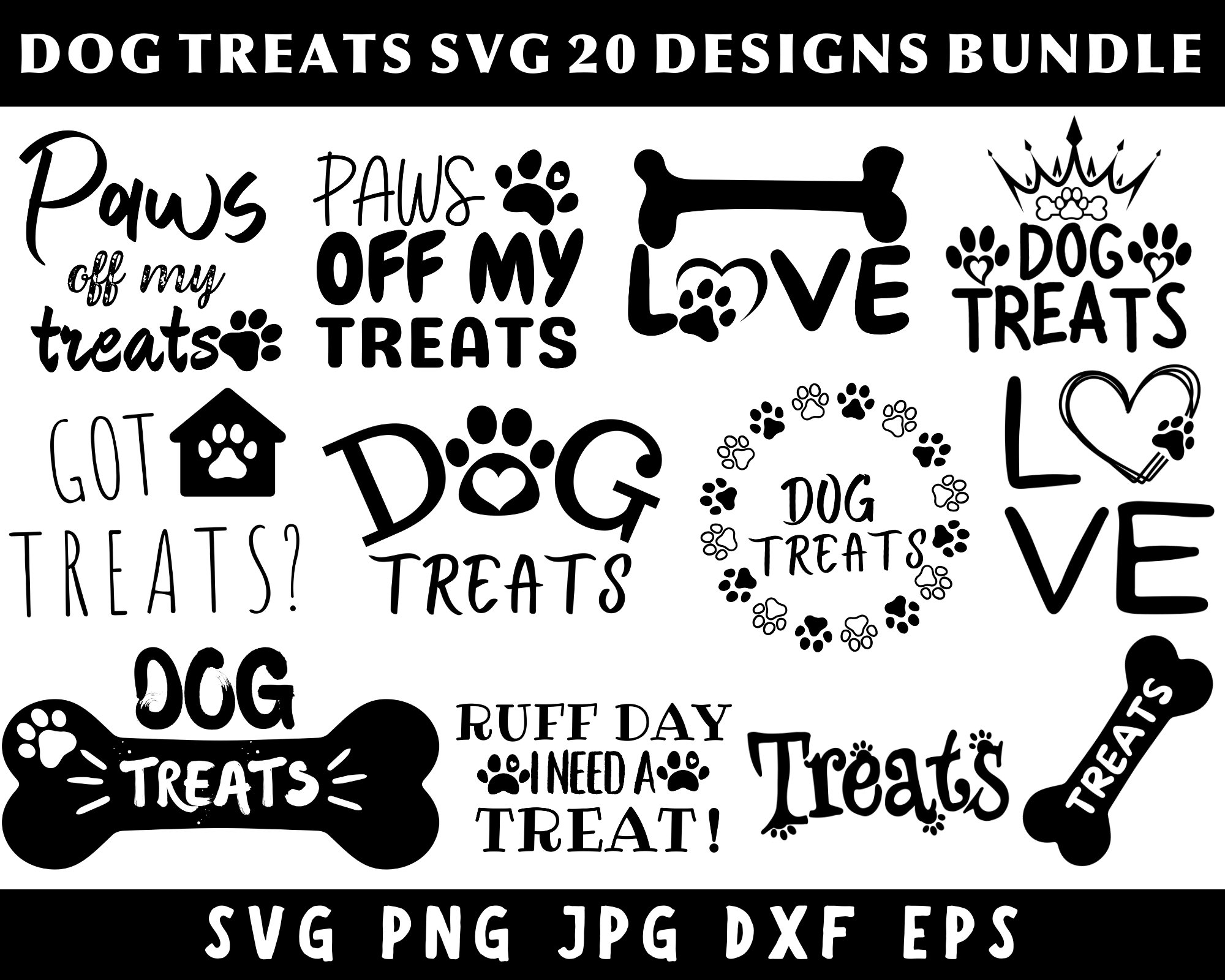 Dog Treat Bundle Svg, Dog Svg Bundle, Dog Treat Png Bundle, Dog Treat ...