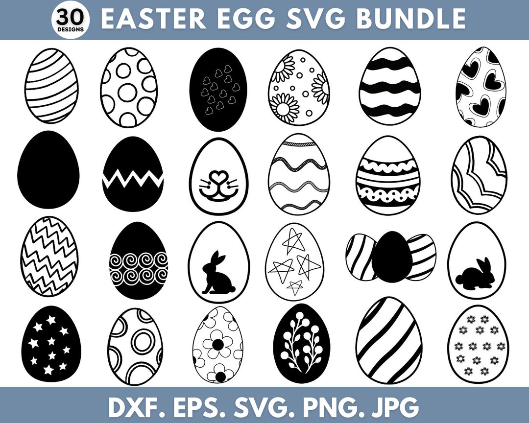 Osterei-Svg-Bundle, Ostern Png, Frohe Ostern geschnitten, Osterei ...