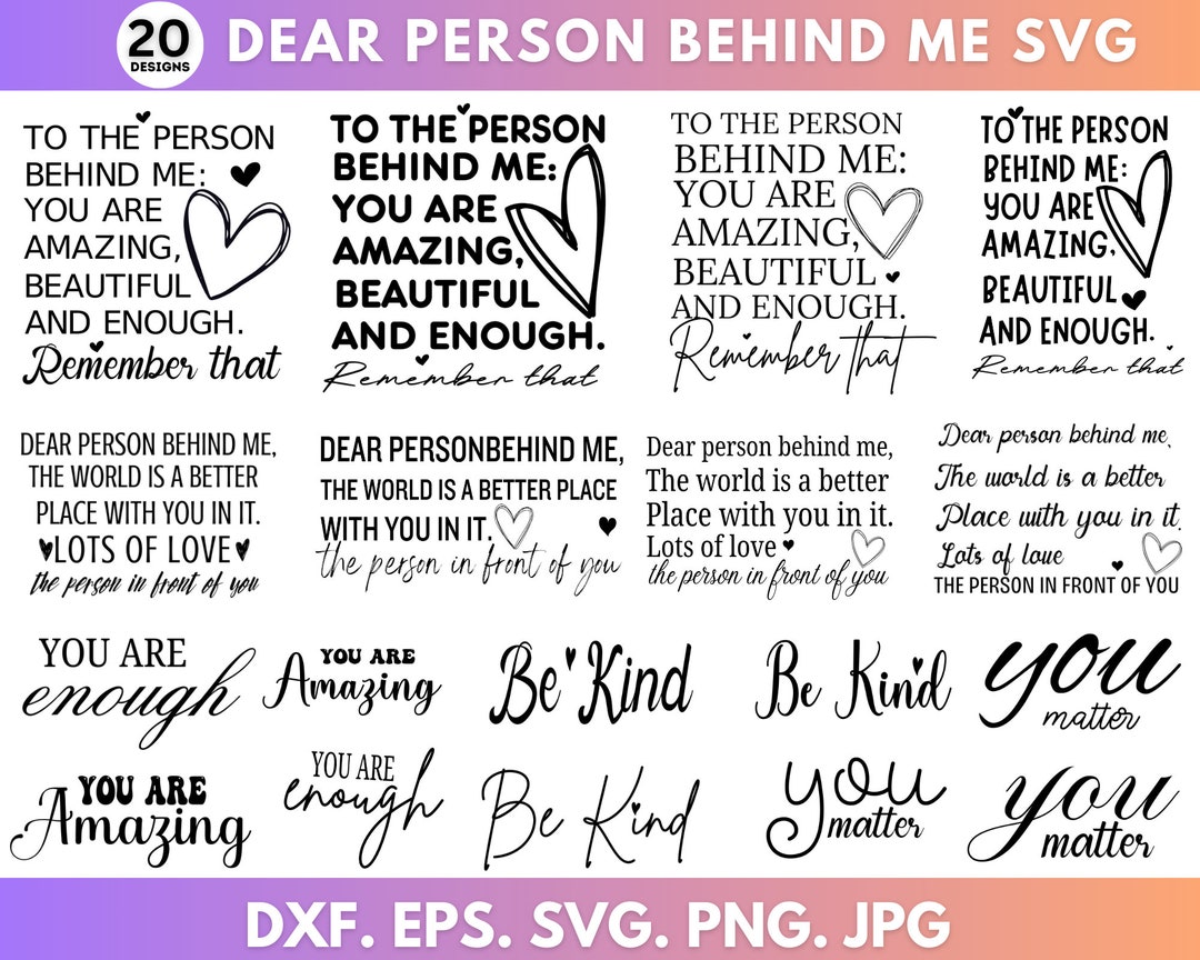 Digital Dear Person Behind Me Png Svg, Person Behind Me Svg, Front ...