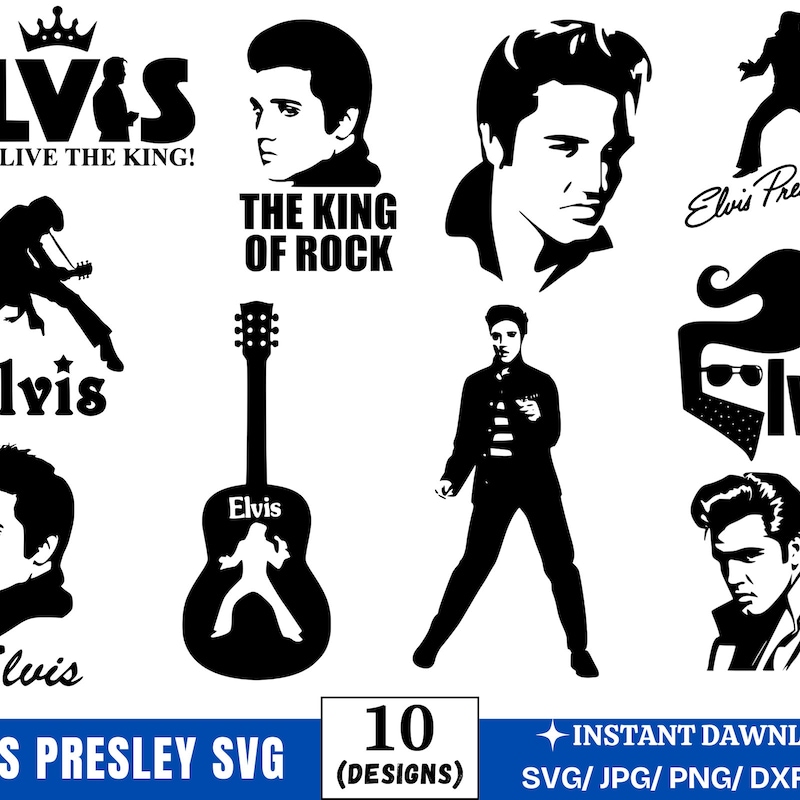 Elvis Presley Svg - Etsy