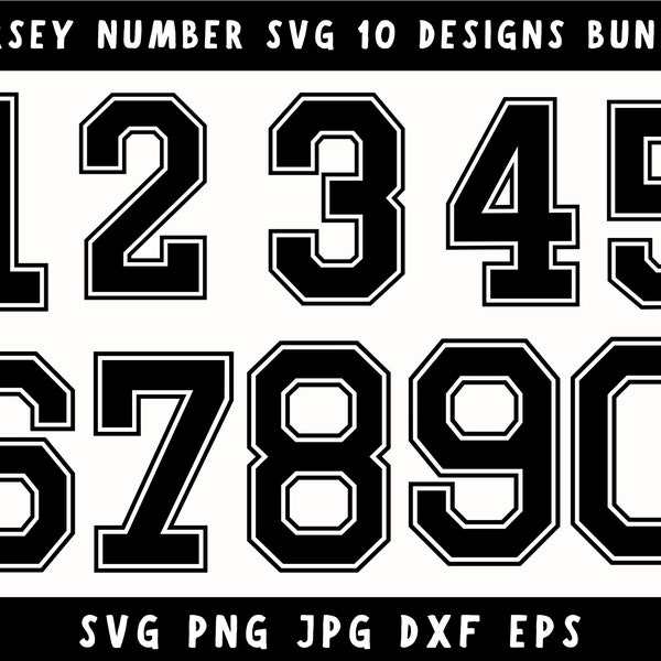Number Svg - Etsy Canada