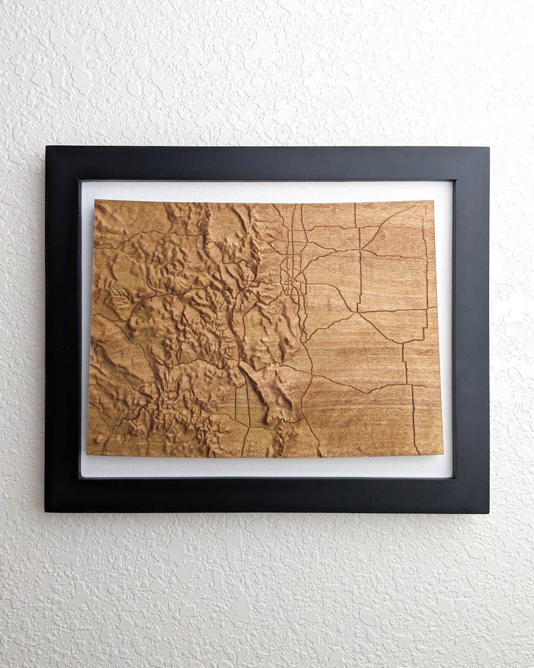 Colorado Topographic 3D Map Solid Wood - Etsy