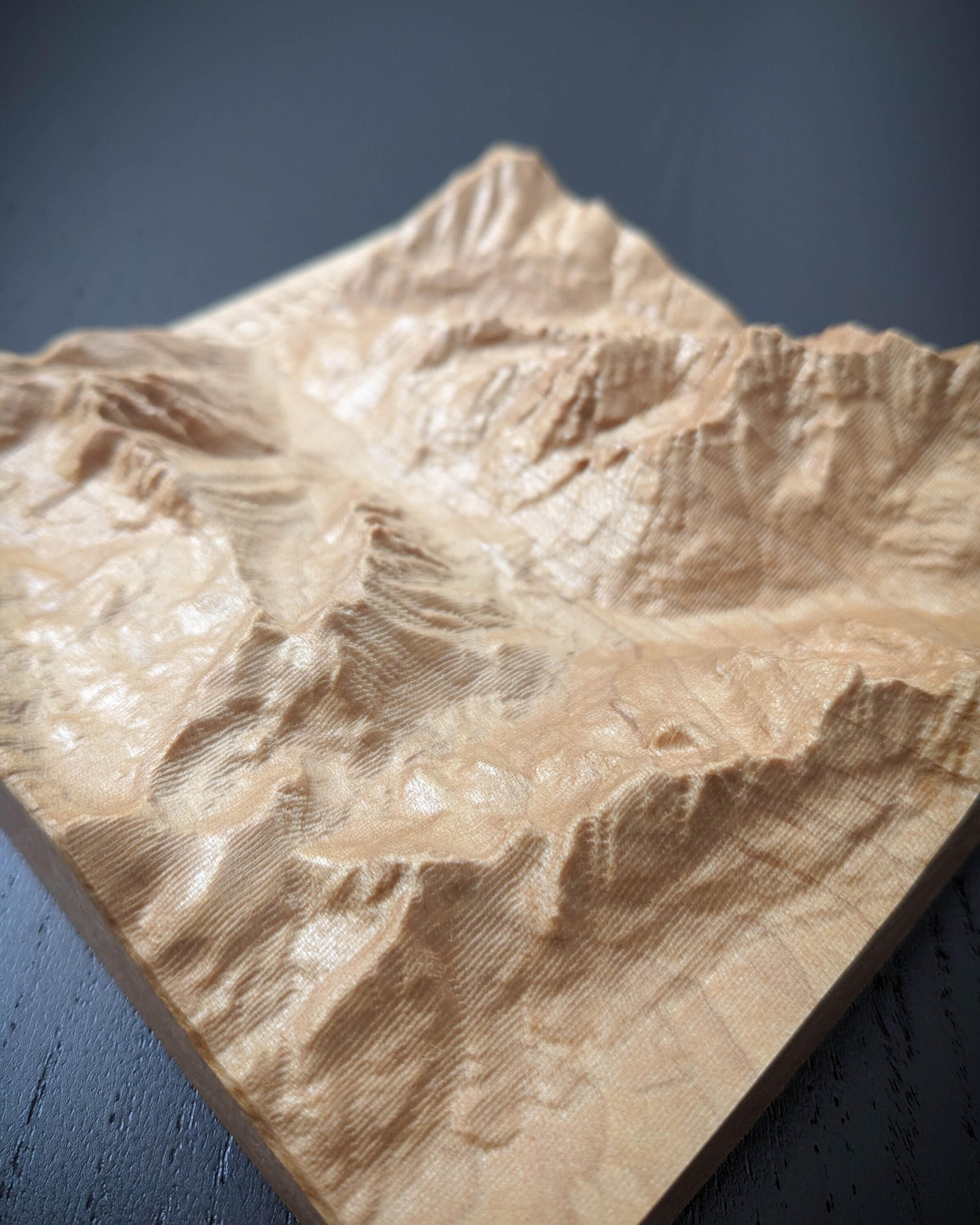 Maroon Bells - 3D Wood Map - Topographic Model - Etsy
