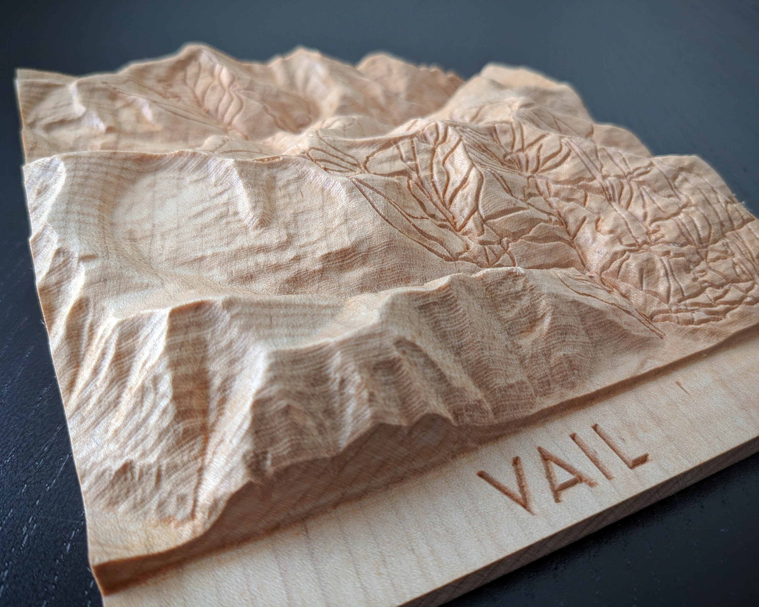 Vail - 3D Wood Ski Map - Topographic Model - Etsy