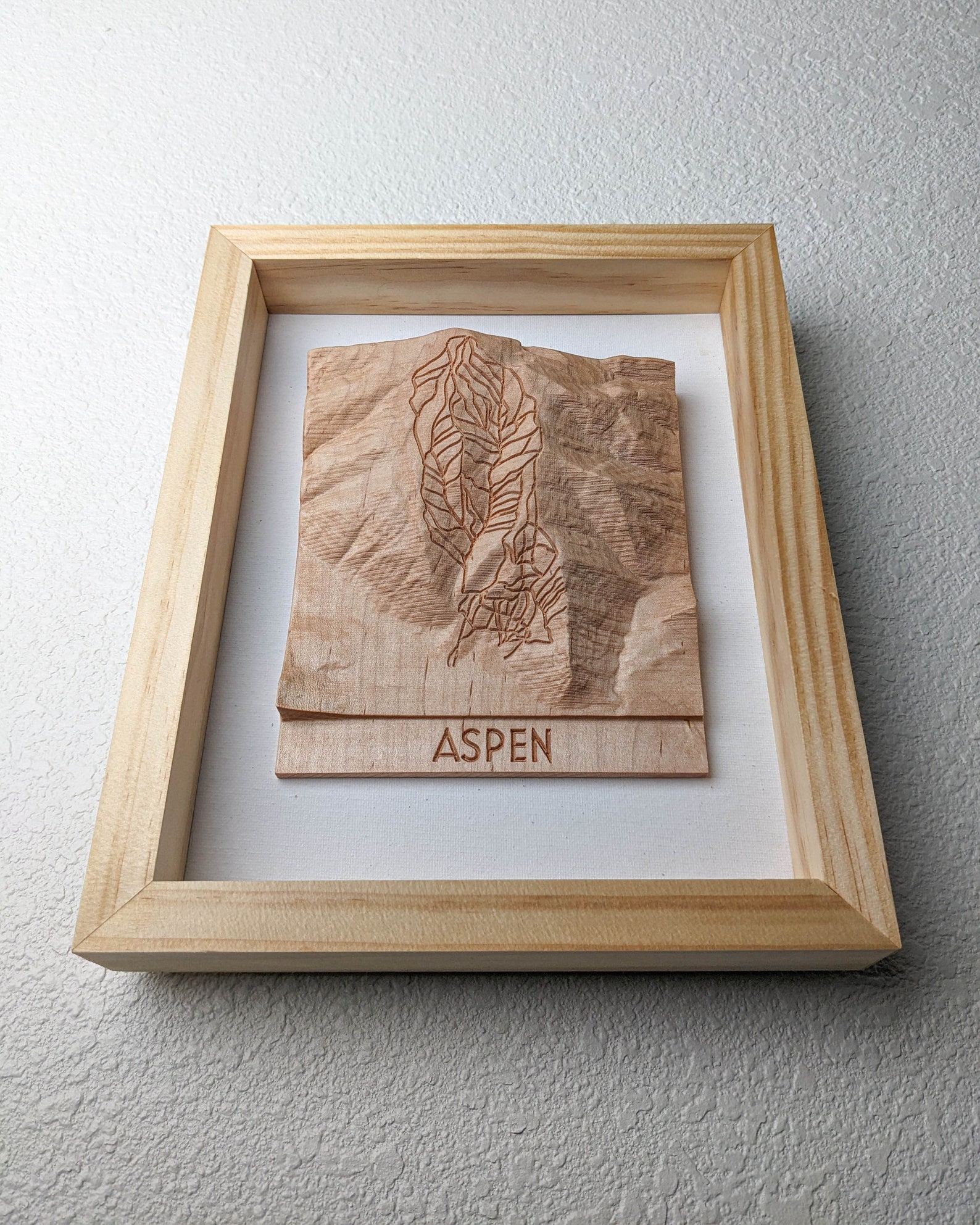 Aspen 3D Wood Ski Map Topographic Model - Etsy