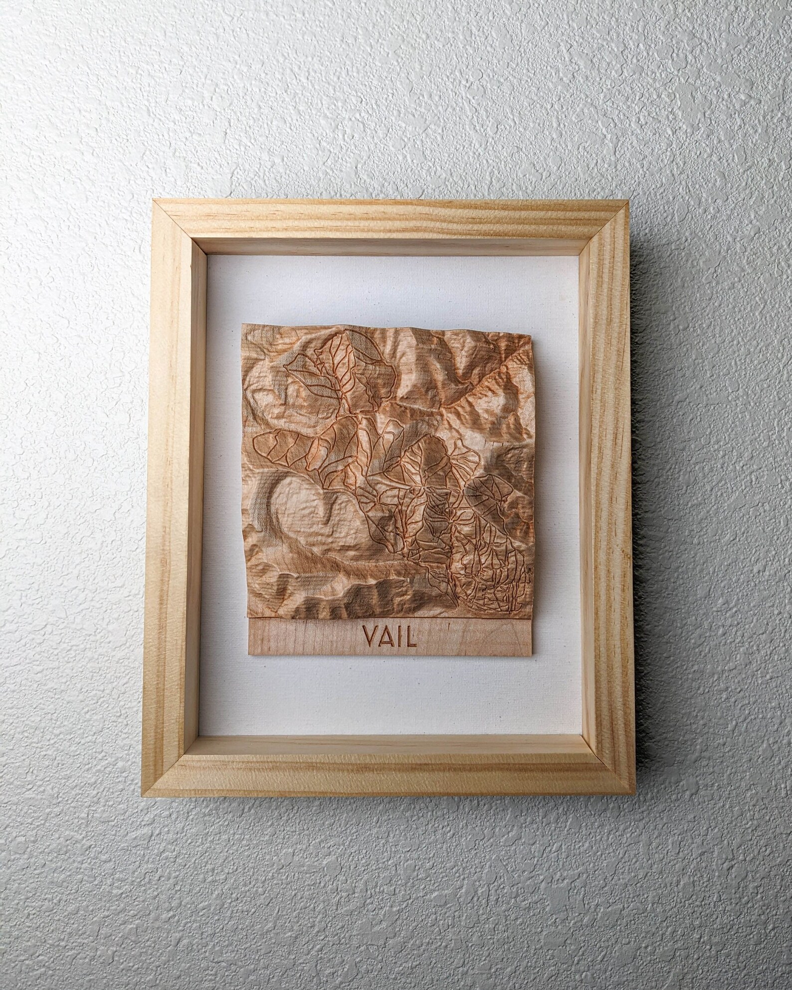 Vail - 3D Wood Ski Map - Topographic Model - Etsy