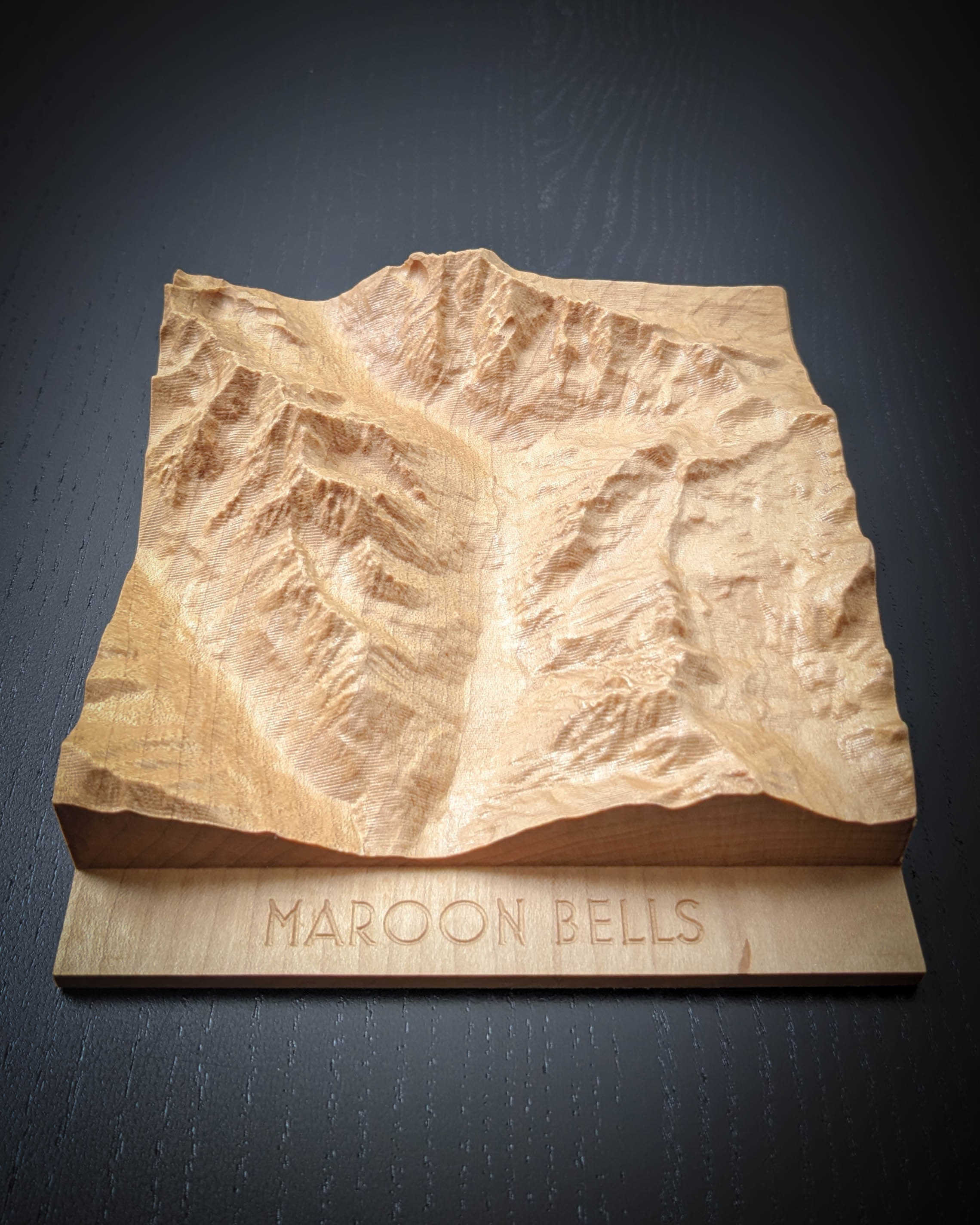 Maroon Bells - 3D Wood Map - Topographic Model - Etsy