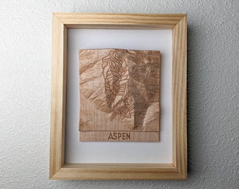Vail 3D Wood Ski Map Topographic Model - Etsy