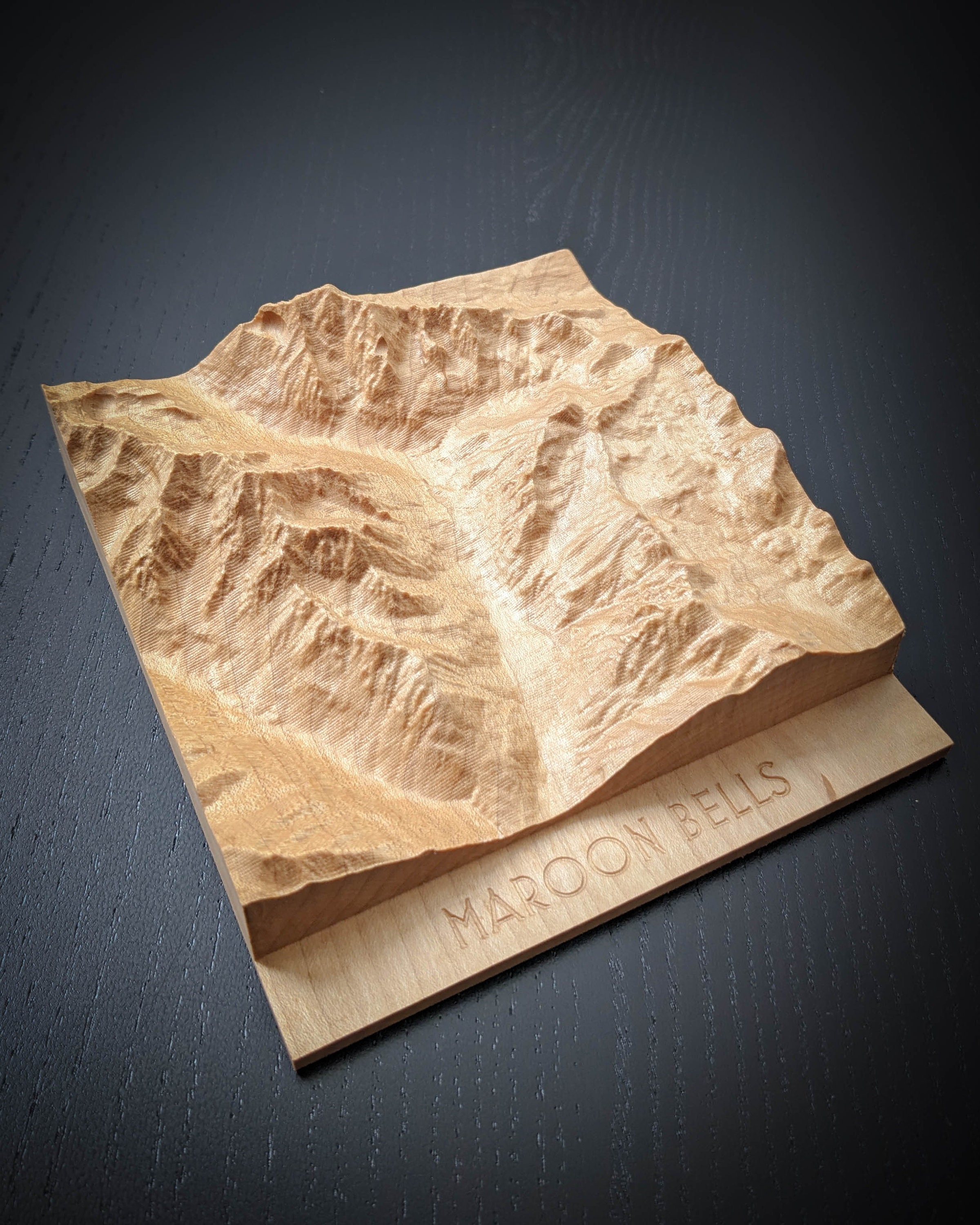 Maroon Bells - 3D Wood Map - Topographic Model - Etsy